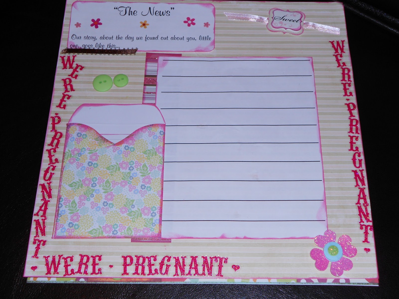 Posh Creations: 4~12x12 Pregnancy Expecting ~We're Pregnant Premade ...