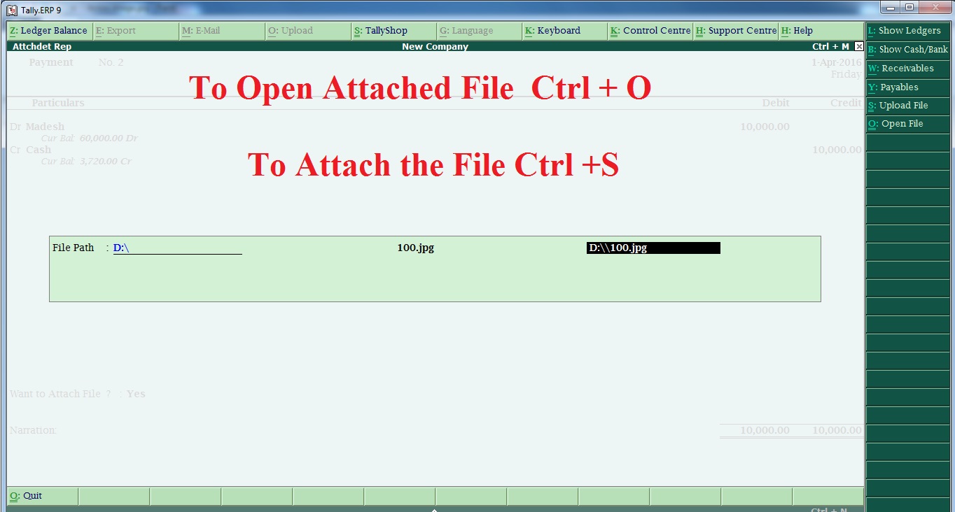 Goodwill Learning World: Tally Cutomization - Attach Any File In Tally ...