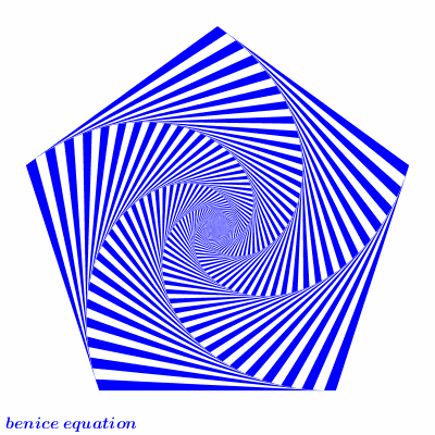 Fun math art (pictures) - benice equation: Nested Regular Polygons
