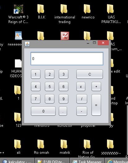 tutorial membuat form kalkulator di java netbeans ~ Pr0ject Gr34t