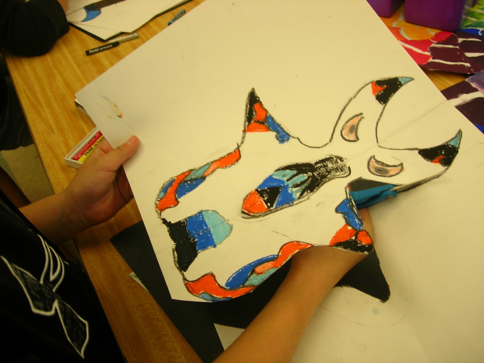 Mrs. Manzella's Student Gallery: 5TH GRADE: COMPLEMENTARY COLOR CREATURES