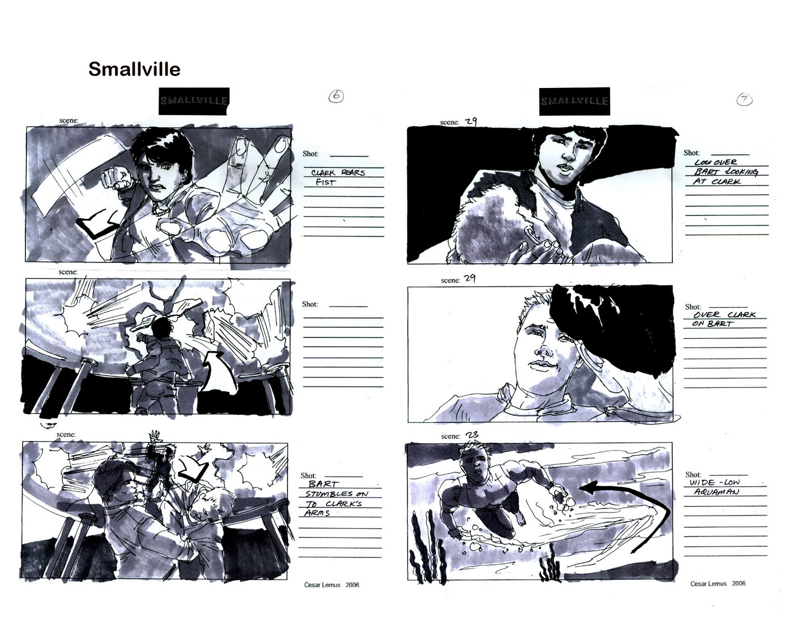 Pre-Production Studies: Film storyboards
