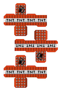 Mini At Least: Papercraft: Minecraft V (Arena-Sand, Dinamita-TNT & Ramas)