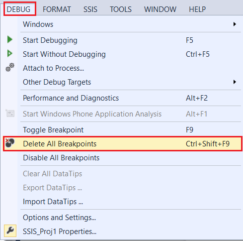 How to use the Break Points to Validate the Control Flow Tasks and Data ...