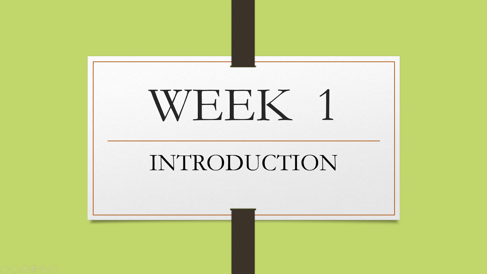 FRA221B4449: WEEK 1 : INTRODUCTION