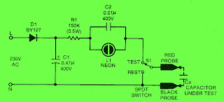 Schematic Diagram: How to Test a Leaky Capacitor