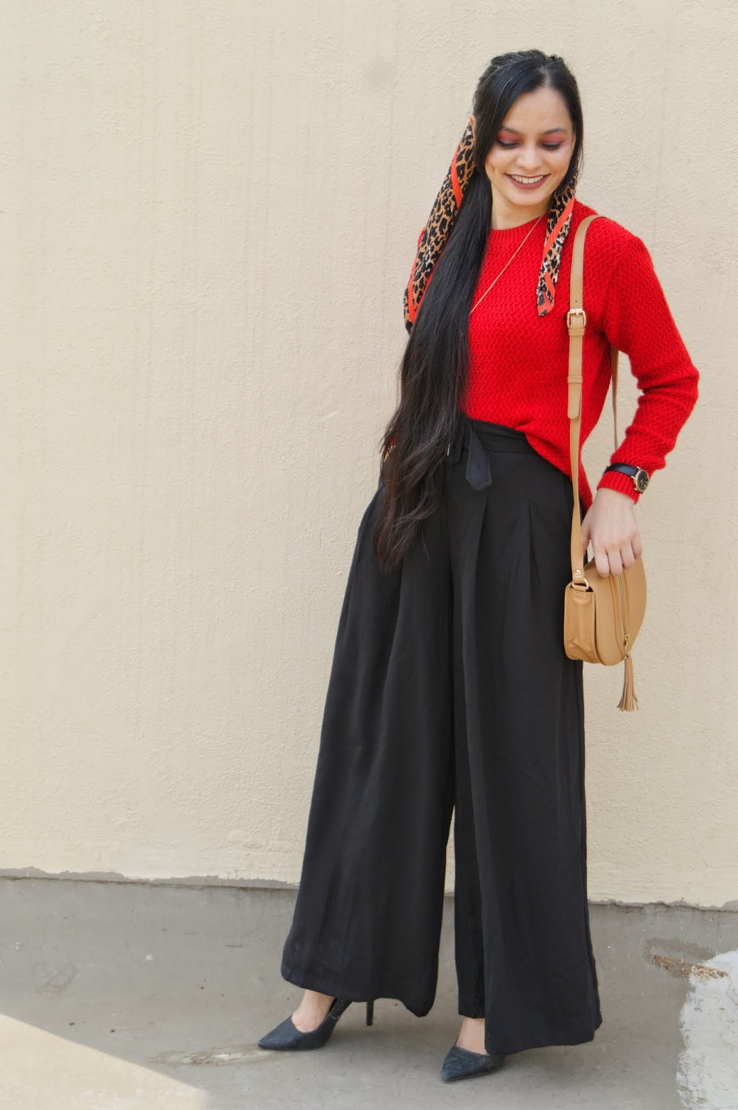 Three Ways to Wear - A Red Oversized Jumper - Chiconomical