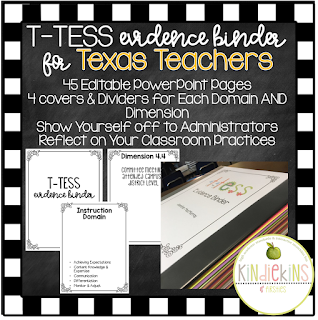 TTESS Evidence Binder for Texas Teachers