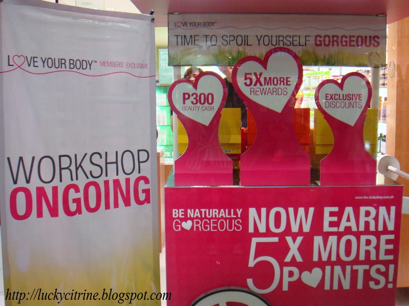 Lucky Citrine: The Body Shop Extra Virgin Minerals Workshop + Love Your ...