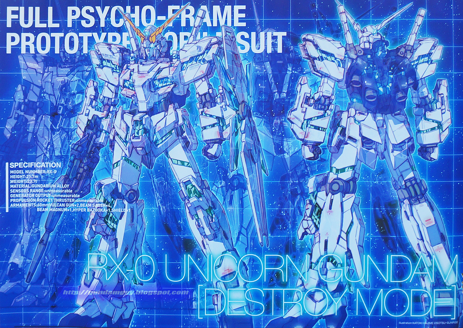 GUNDAM GUY: RX-0 Unicorn Gundam [Destroy Mode] - Poster Image