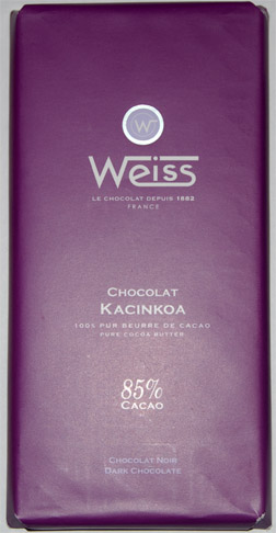 Weiss Kacinkoa 85% cacao ~ Choco Check