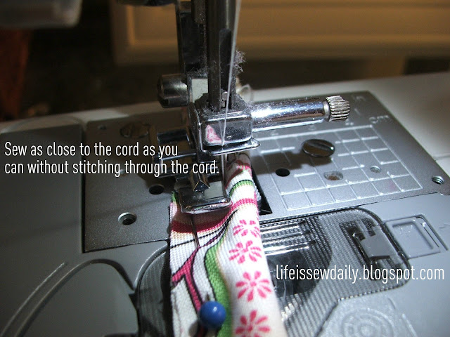 Life is {Sew} Daily: How to Make Cording {Tutorial}