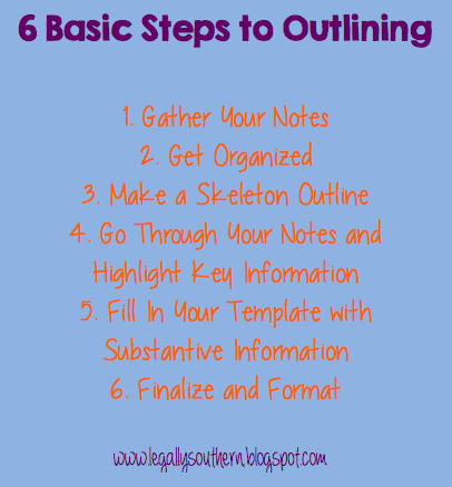 Legally Southern: 6 Basic Steps to Outlining