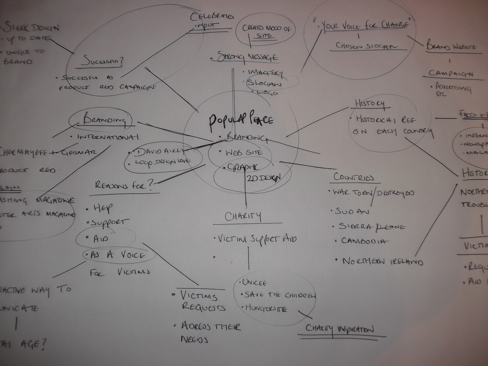 Final Major : Popular Peace: SPIDER DIAGRAM