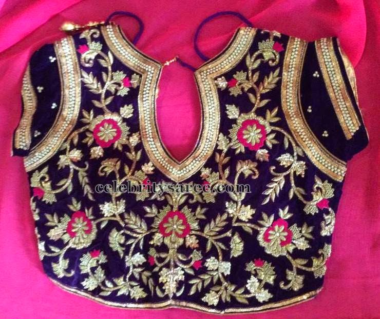 Open Neck Customized Blouse - Saree Blouse Patterns