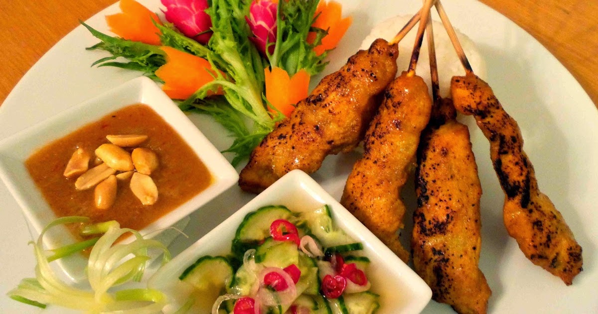 Forking Foodie: Gai Satay (Chicken Satay with Peanut Sauce and Cucumber ...