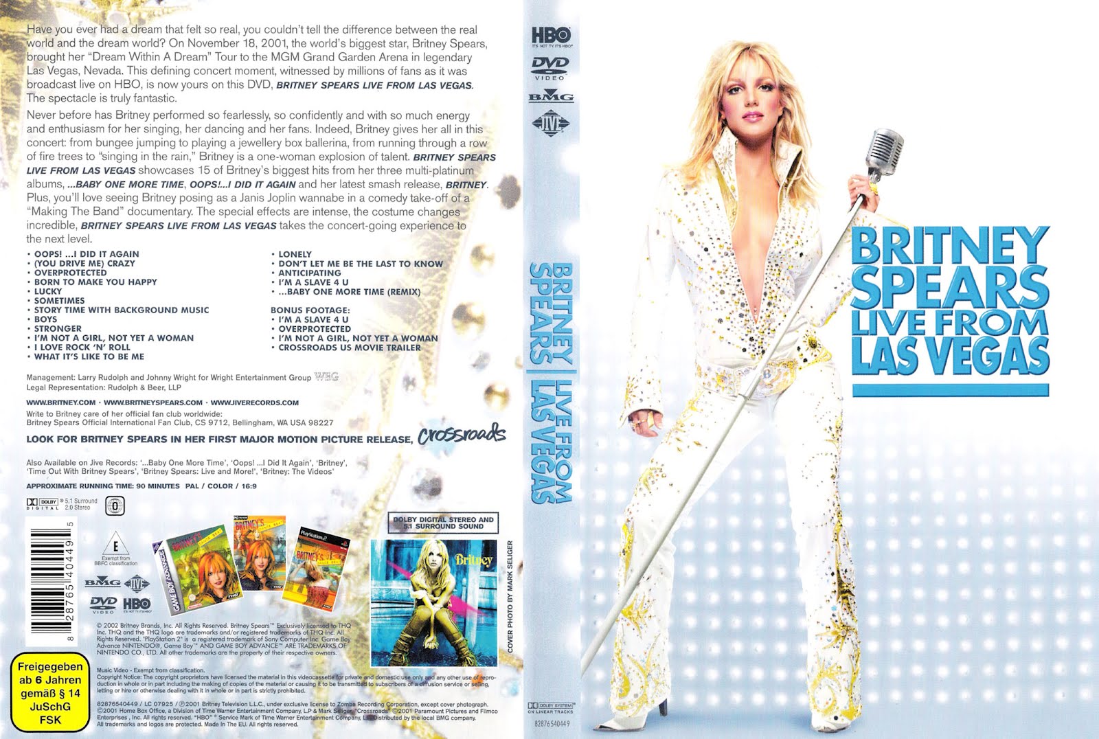 DVD: Britney Spears - Live From Las Vegas - Encartes Pop