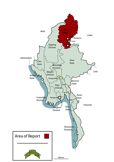 Kachin Foods: Kachin Map & Six Ethnic Sub-groups