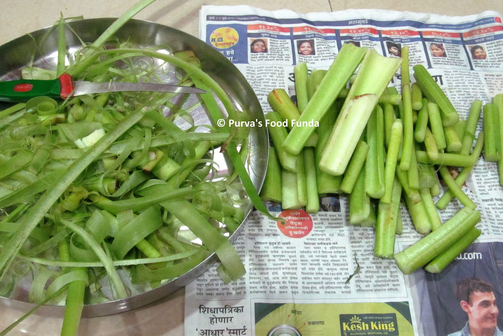 Food Funda: Aluchi Patal Bhaji / Alavache Fatfate ~ Colocasia/Taro ...