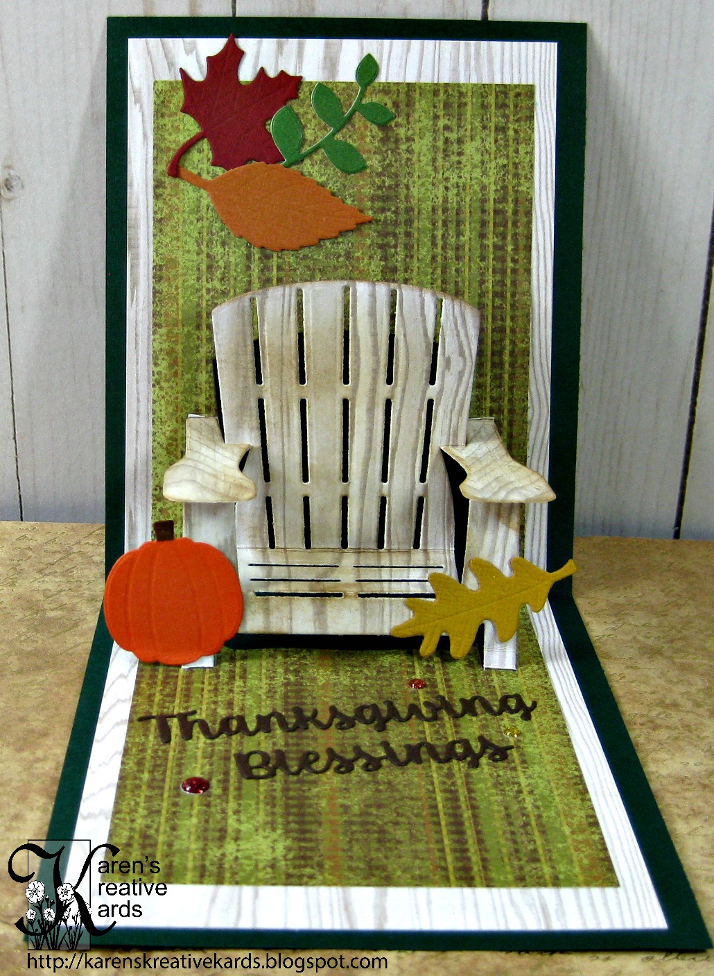 Karen's Kreative Kards: Thankful Interactive Pop-Up Card From Newest Video