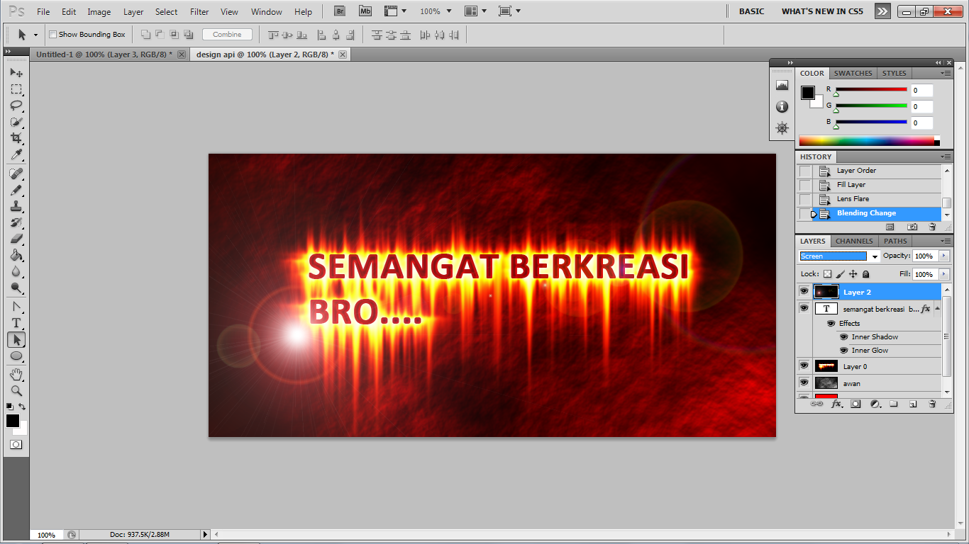 Emedia Pro: Membuat Motif Api Dengan Photoshop