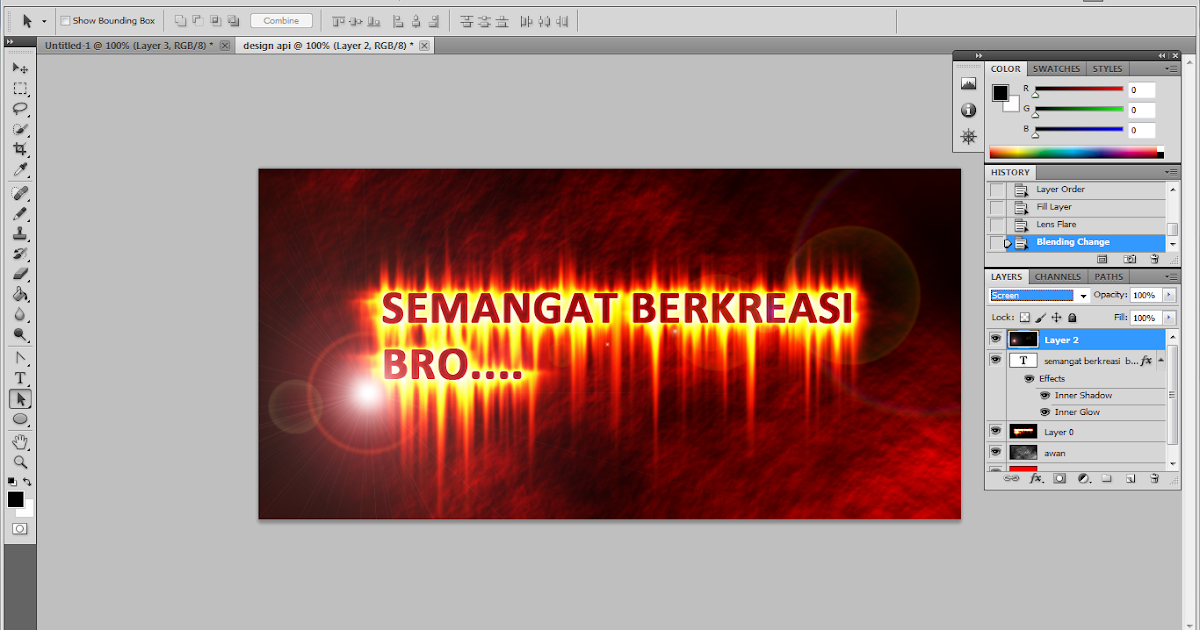 Emedia Pro: Membuat Motif Api Dengan Photoshop