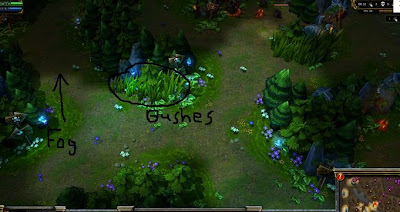 League Of Legends: 6)Lanes/Bushes/Fog Of War