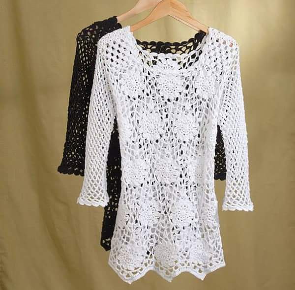 BLUZE CROSETATE ROMANIA: Bluza Crosetata Manual din Roson Floarea ...