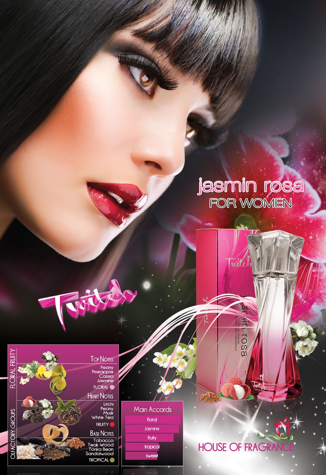 House of Fragrance | Unforgettable Fresh Fragrance: perfume flyers design