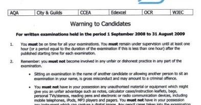 Evie Hacon A Level English Language: JCQ Examinations Notice Analysis