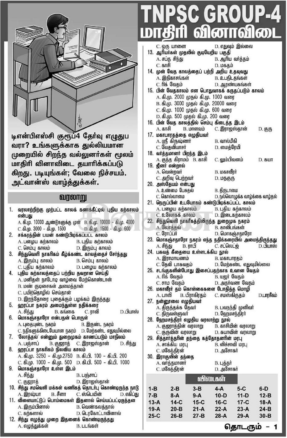 மல்லி: TNPSC GROUP IV model question papers..