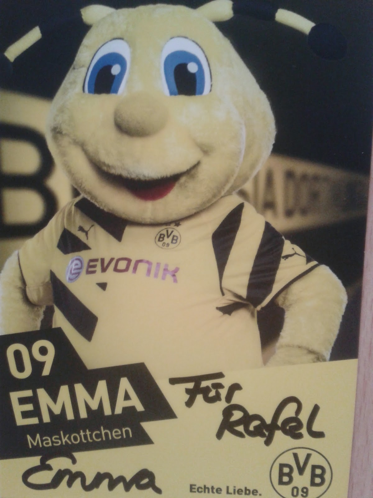 Autografy Grzesia i Rafała: #11 Emma Maskottchen