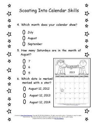 Lessons by Molly: Free Teaching Resource-August Calendar -Smart ...