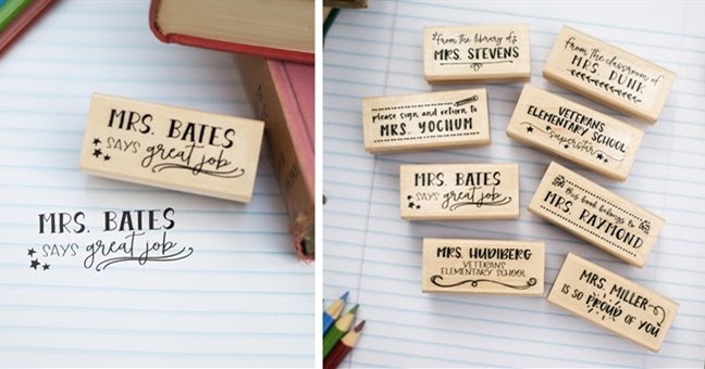 West Michigan Mommy: Personalized Teacher School Rubber Stamp ONLY $12.29