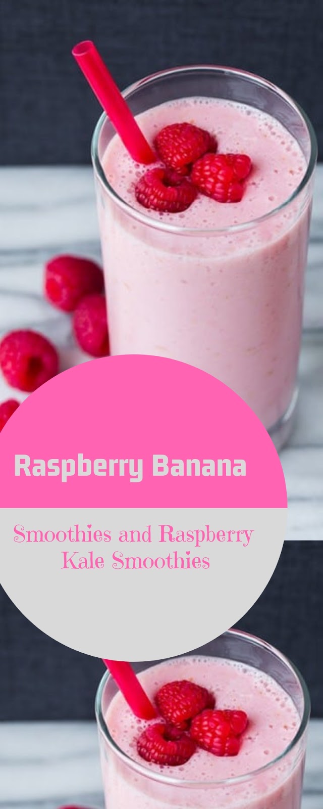 Raspberry Banana Smoothies and Raspberry Kale Smoothies | Delicious My Food