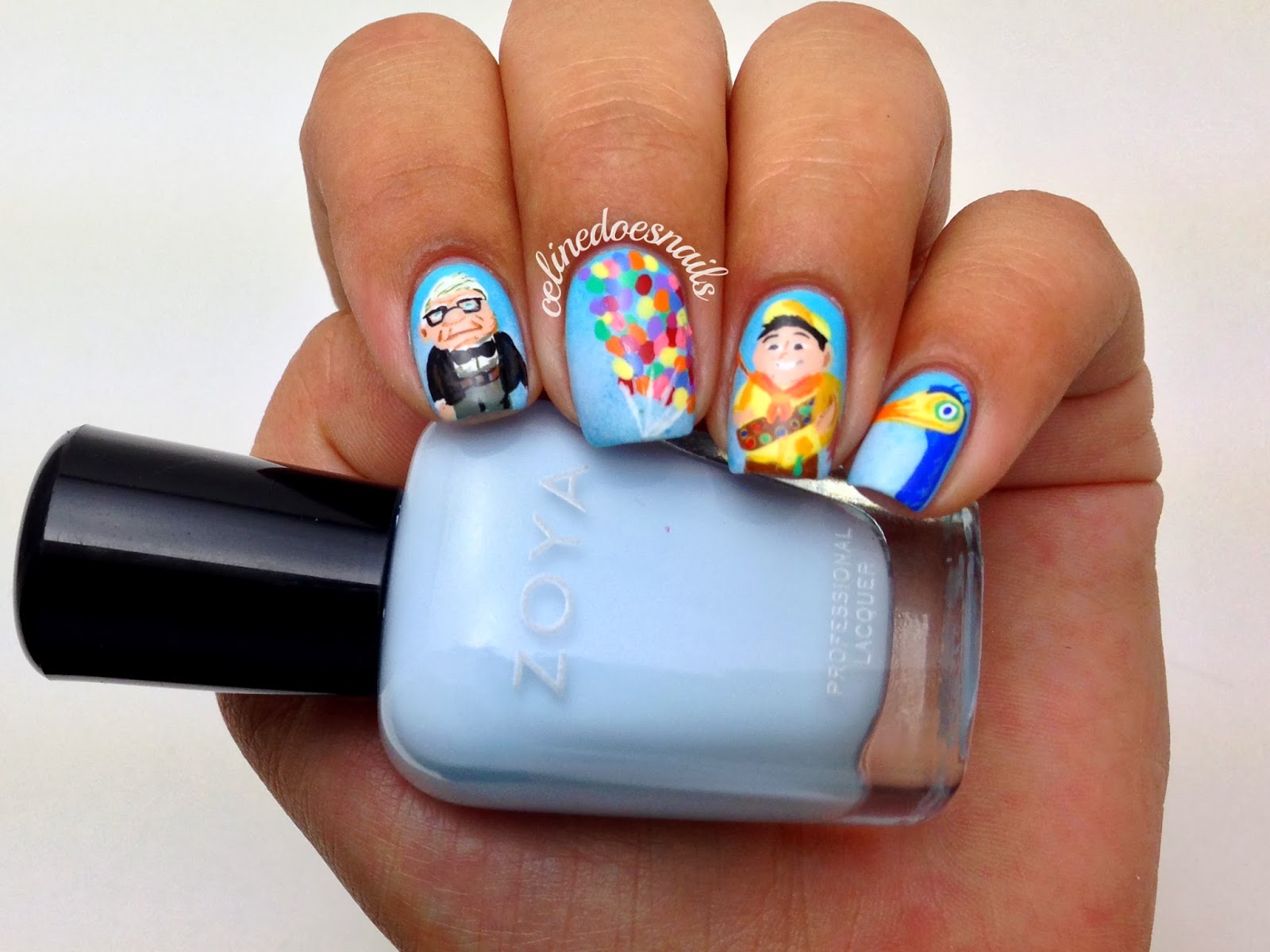 Pixar Up Nail Art