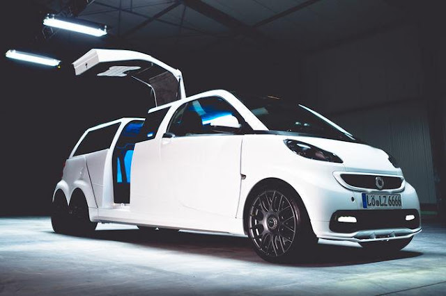 Garage Car: Six-wheeled Smart ForTwo MadeForSix by Limouzine 2016 video ...
