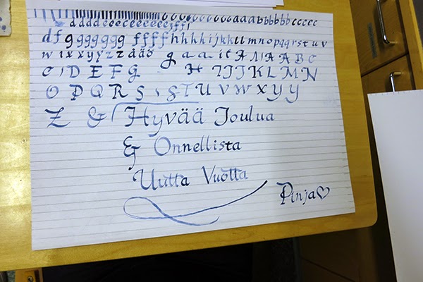 Marika KK Calligraphy: Calligraphy for 6th graders-Kalligrafiaa 6 ...