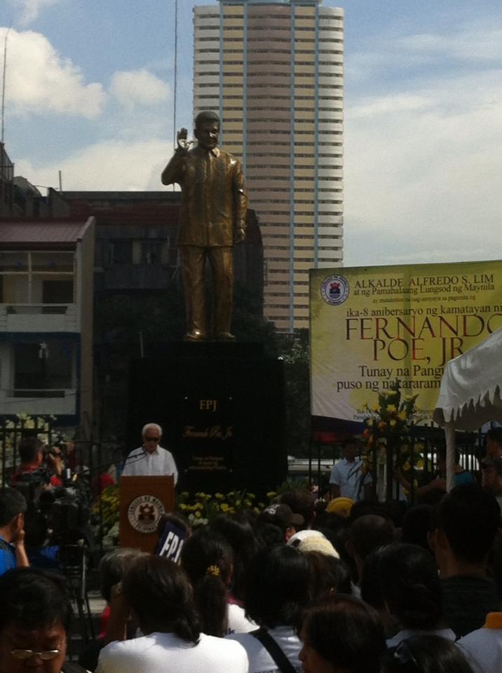 SUSAN ROCES: FPJ MONUMENT UNVEILED IN PLAZA FERGUSON, MANILA (DECEMBER ...