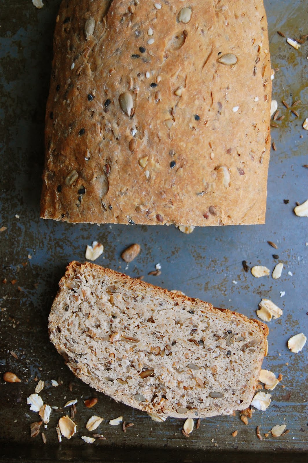 palate/palette/plate: Rustic Four-Seed Bread