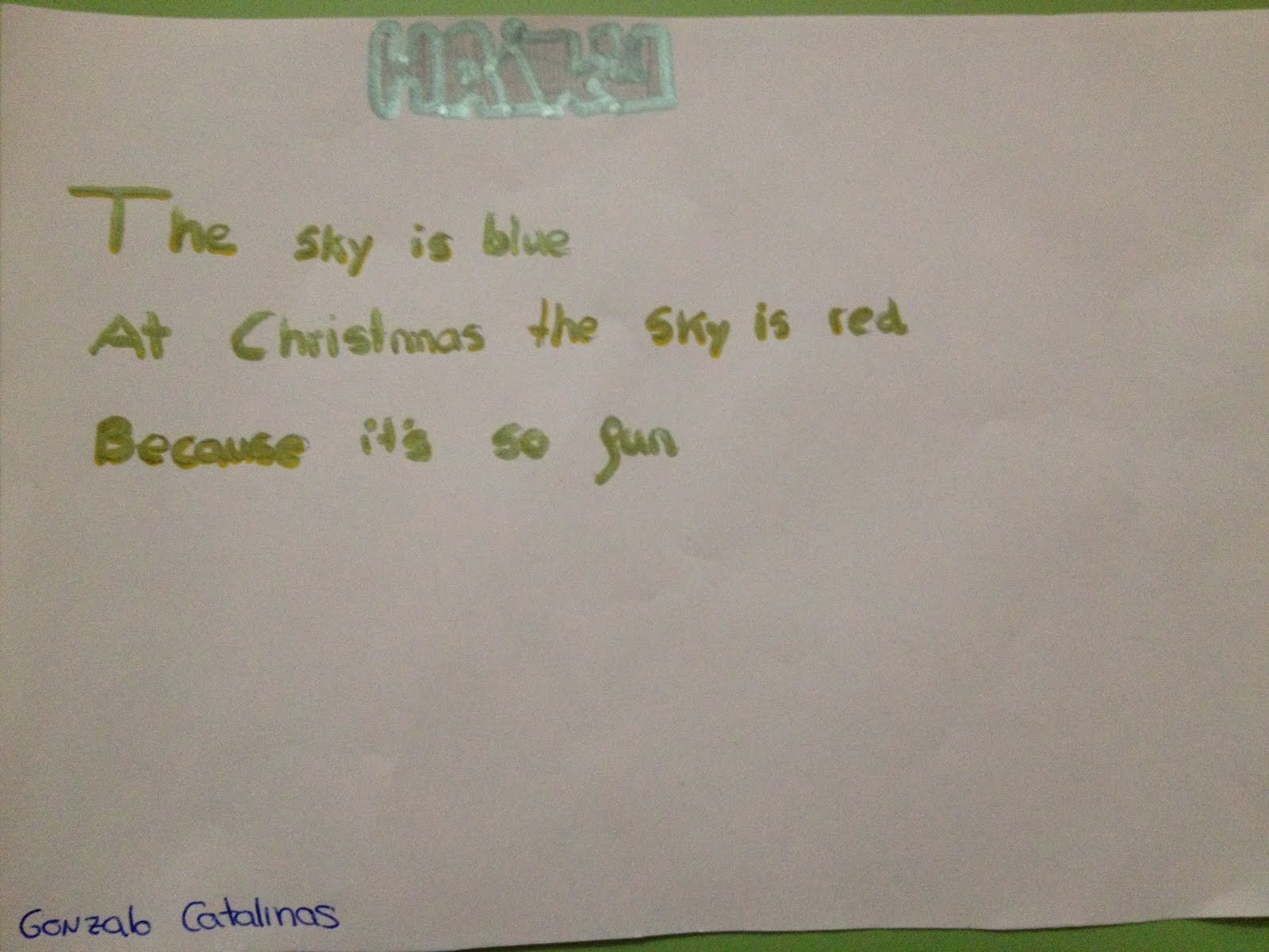 English Corner CORMAR: Christmas Haikus (2ºESO)