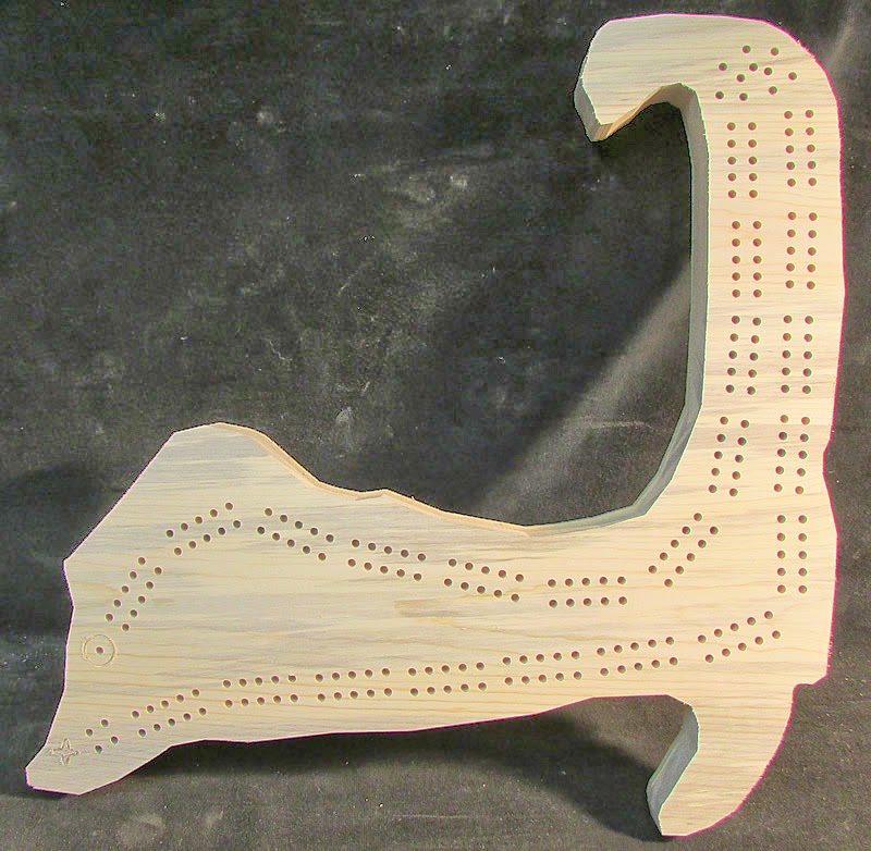 Splinters Woodworks: Custom Cape Cod Cribbage Board