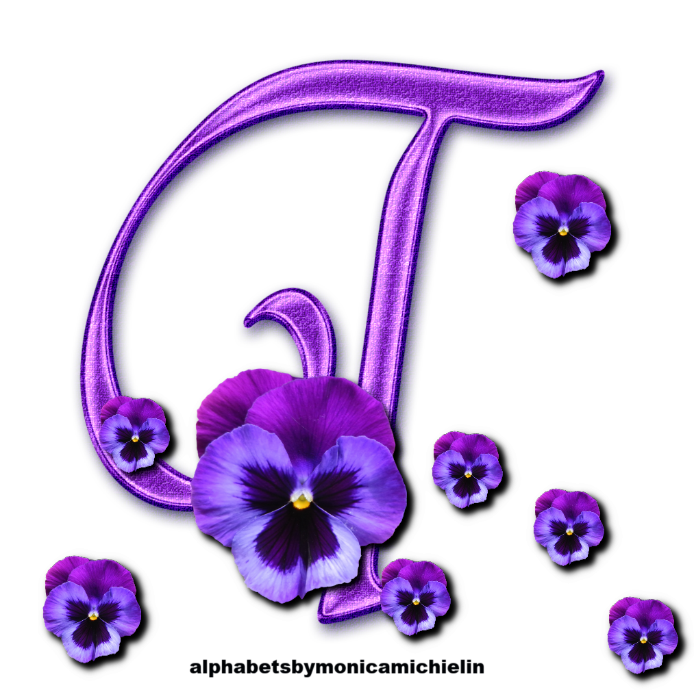 Free Alphabets: ALFABETO ROXO COM VIOLETAS EM PNG - PURPLE VIOLETS ...