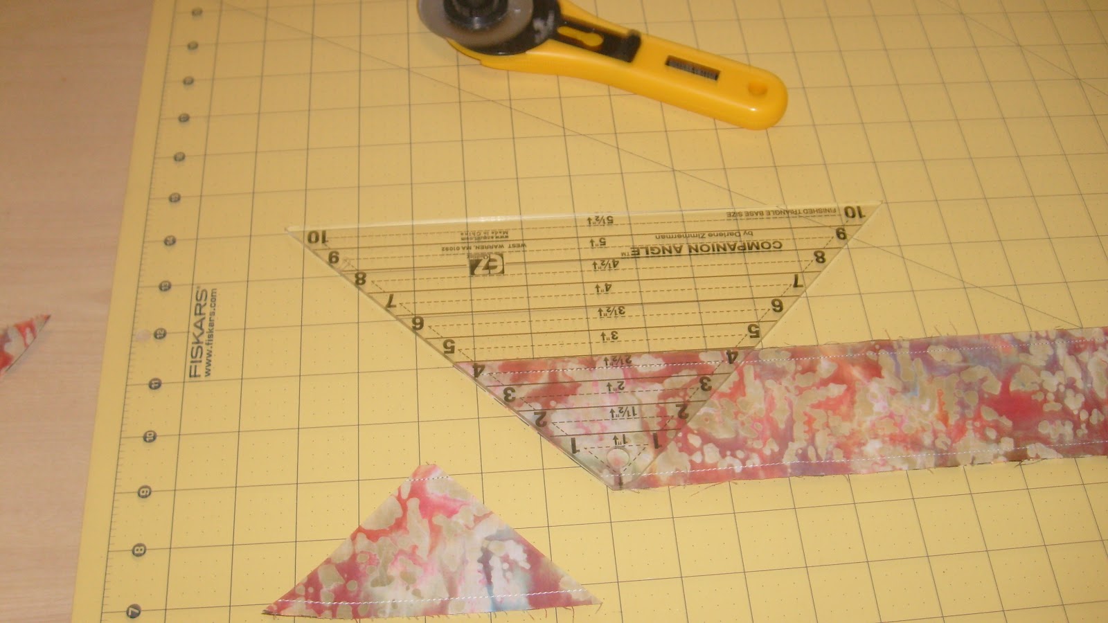 The Quilt Journey: COMPANION ANGLE RULER TUTORIAL TO MAKE HALF SQUARE ...