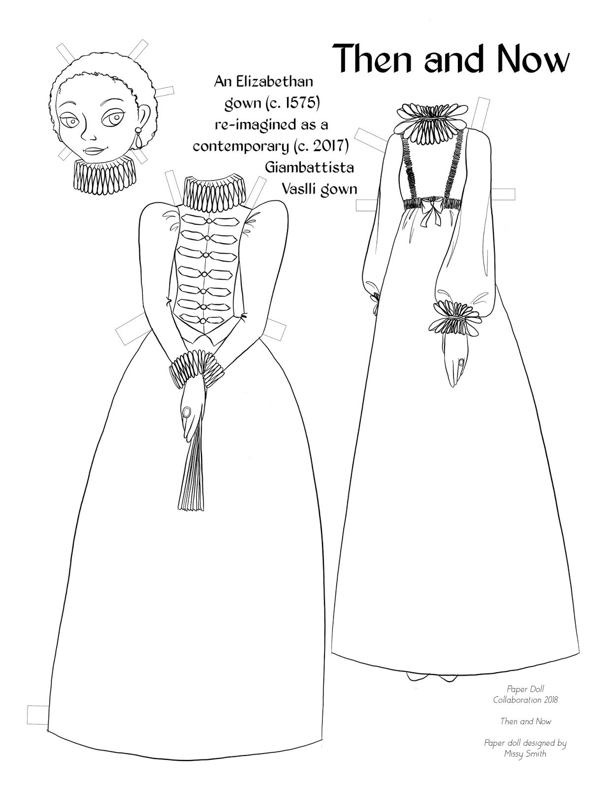 Paper Doll School: Paper Doll Collaboration 2018 - Then and Now