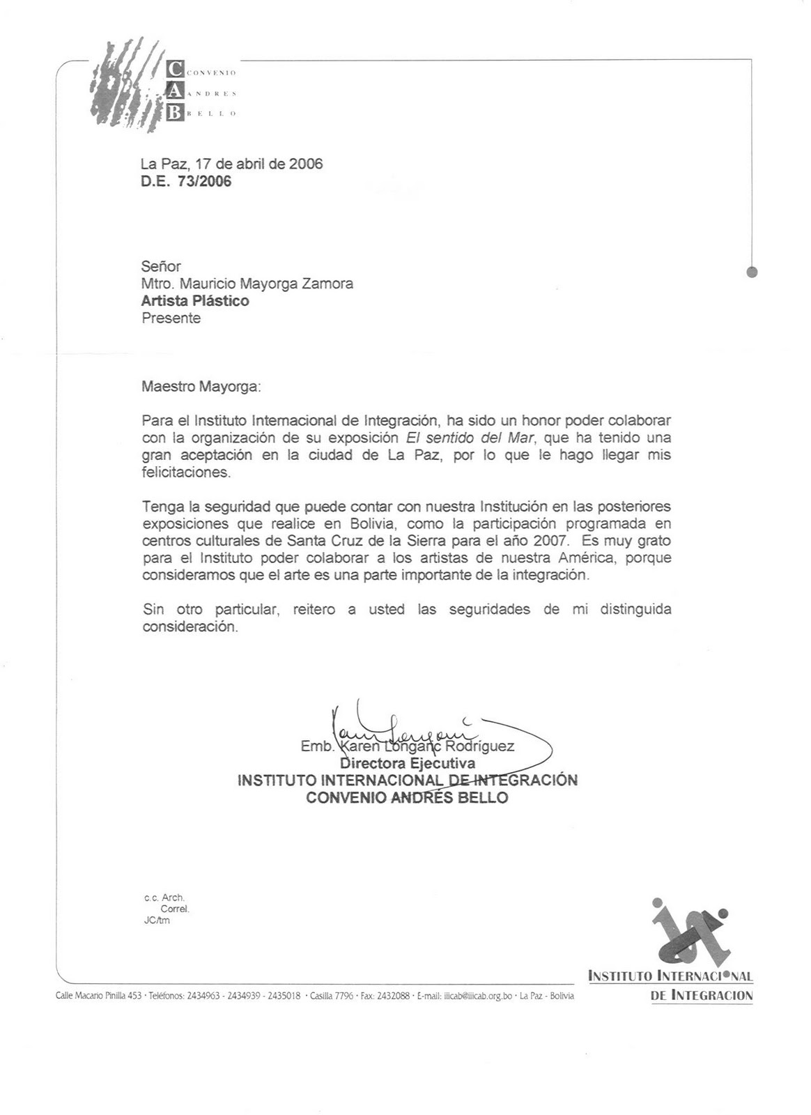 Correspondencia diplomatica e importantes: junio 2007