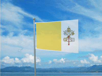 Flying Vatican City Flag | Christian Animations