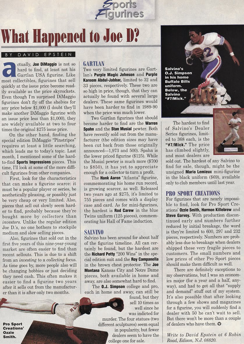 kennerstartinglineup: Collecting Figures Magazine Hartland Bobblehead etc.