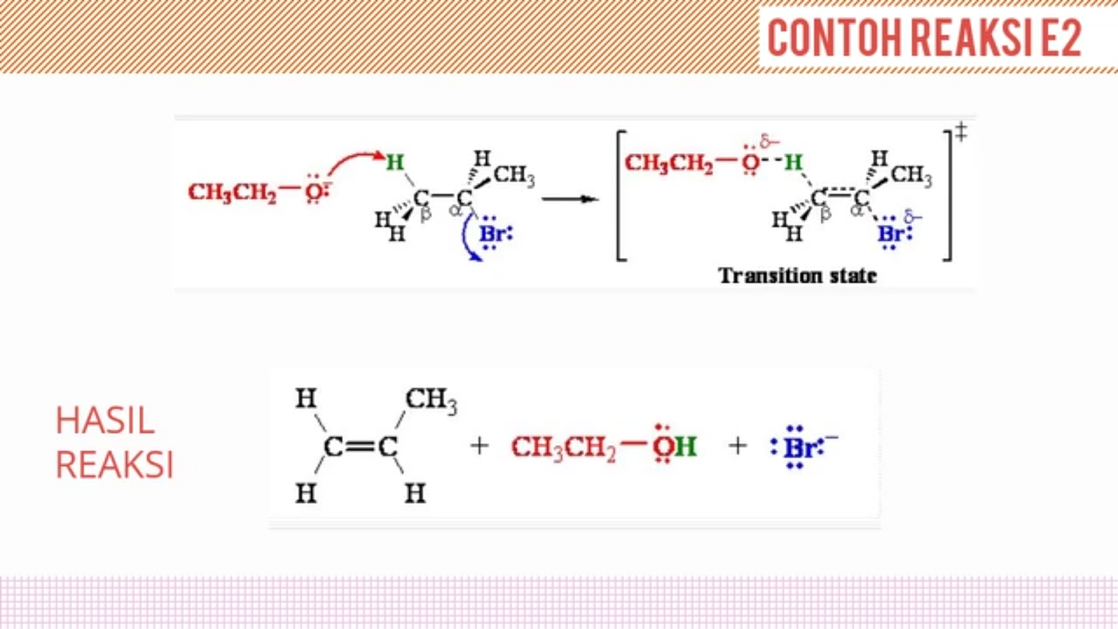 Presentasi 2: Contoh Mekanisme Reaksi E2 Alkil Halida - CHEMISTRY DAILY