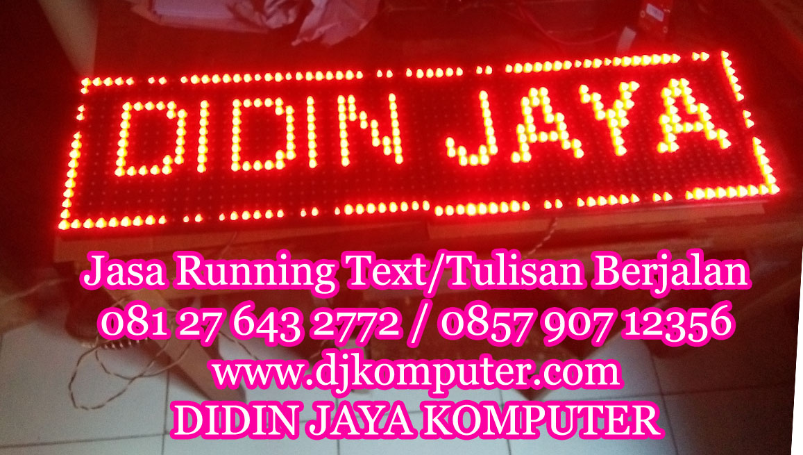 Jual Running Text/Tulisan Berjalan/Moving Sign/Lampu LED Berjalan King ...